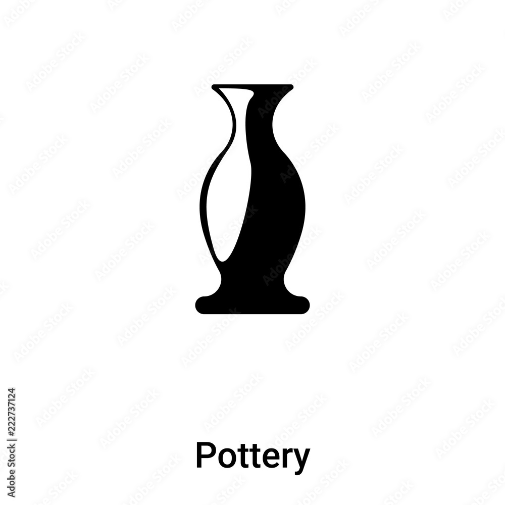 Pottery icon vector isolated on white background, logo concept of ...