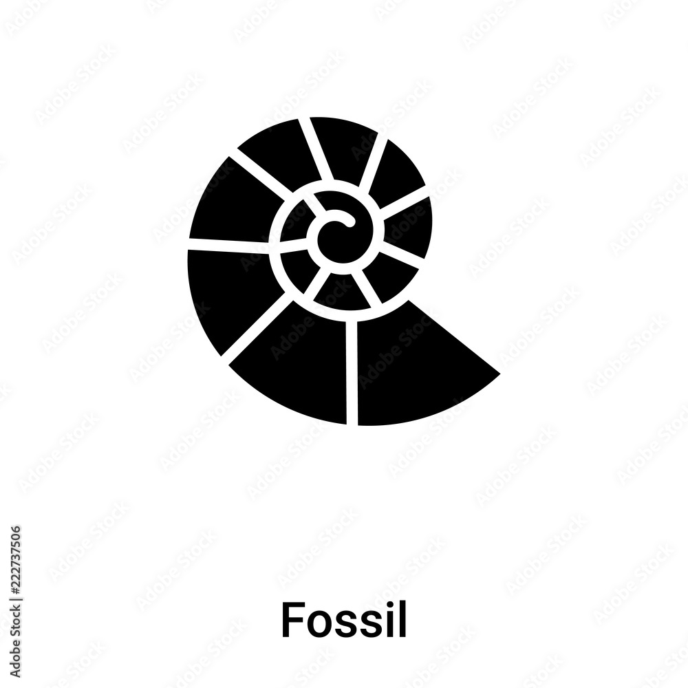Fossil icon vector isolated on white background, logo concept of Fossil ...