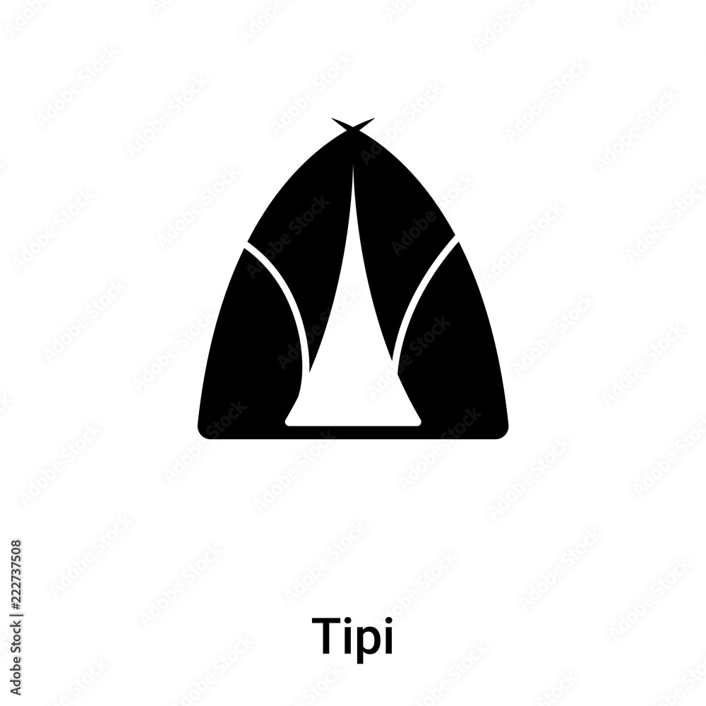 Tipi icon vector isolated on white background, logo concept of Tipi ...