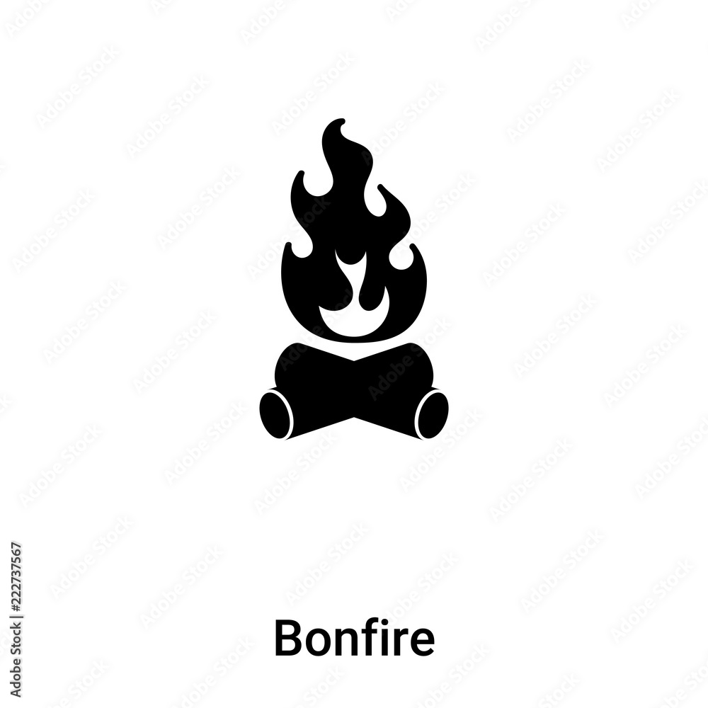 Bonfire icon vector isolated on white background, logo concept of ...