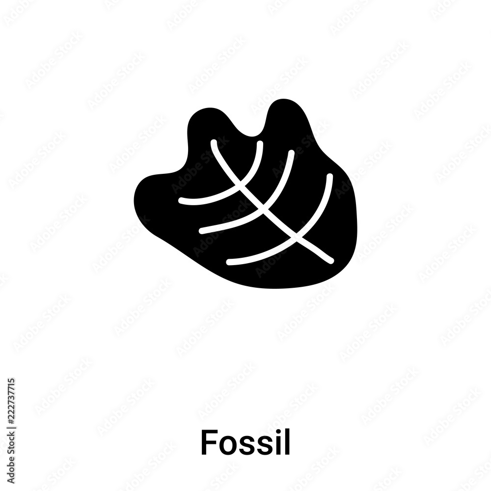 Fossil icon vector isolated on white background, logo concept of Fossil ...