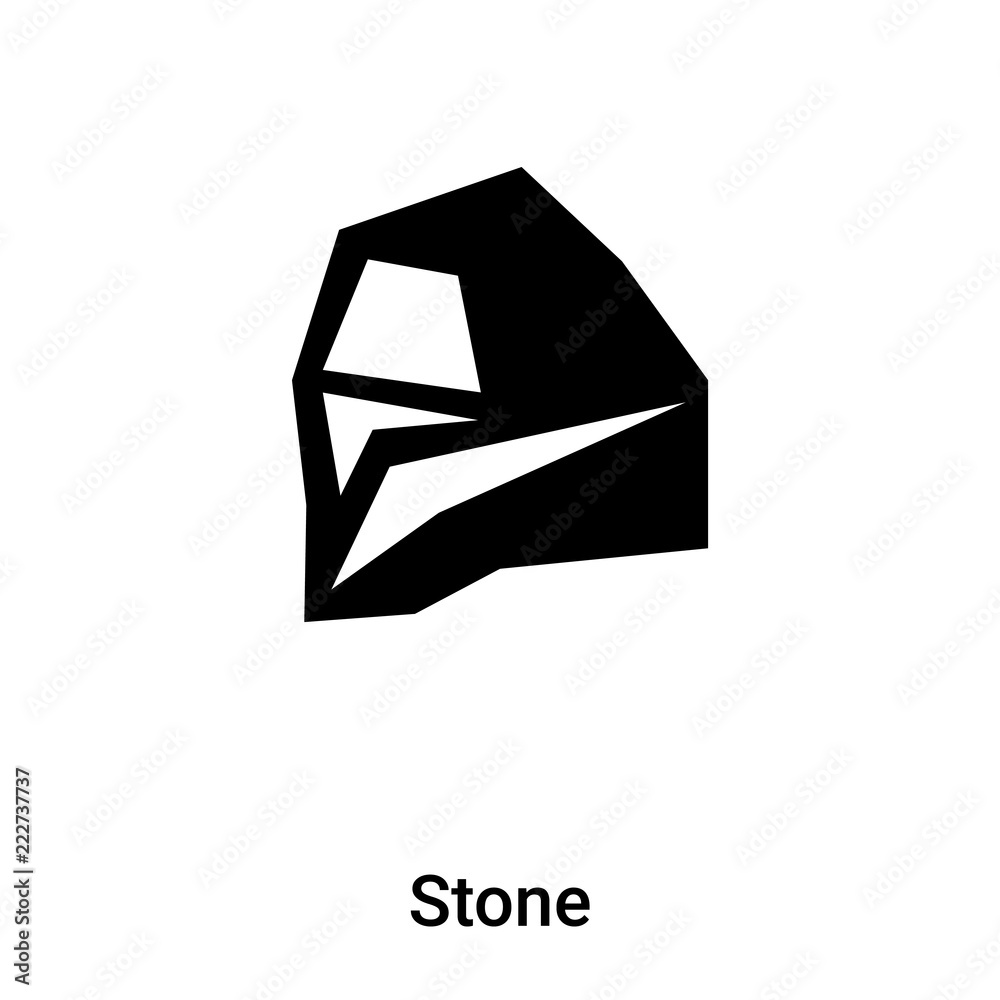 Stone icon vector isolated on white background, logo concept of Stone ...