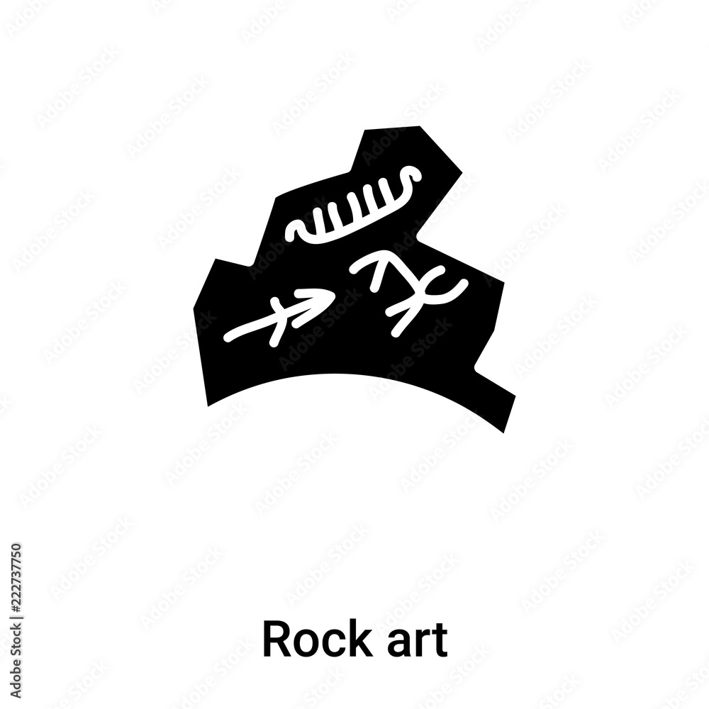 Rock art icon vector isolated on white background, logo concept of Rock ...