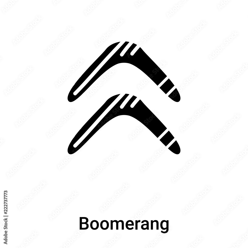 Boomerang icon vector isolated on white background, logo concept of ...