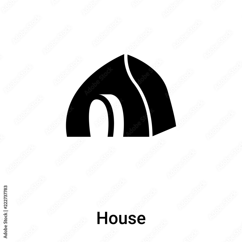 House icon vector isolated on white background, logo concept of House ...