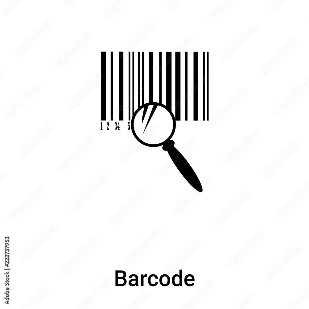 Barcode icon vector isolated on white background, logo concept of ...