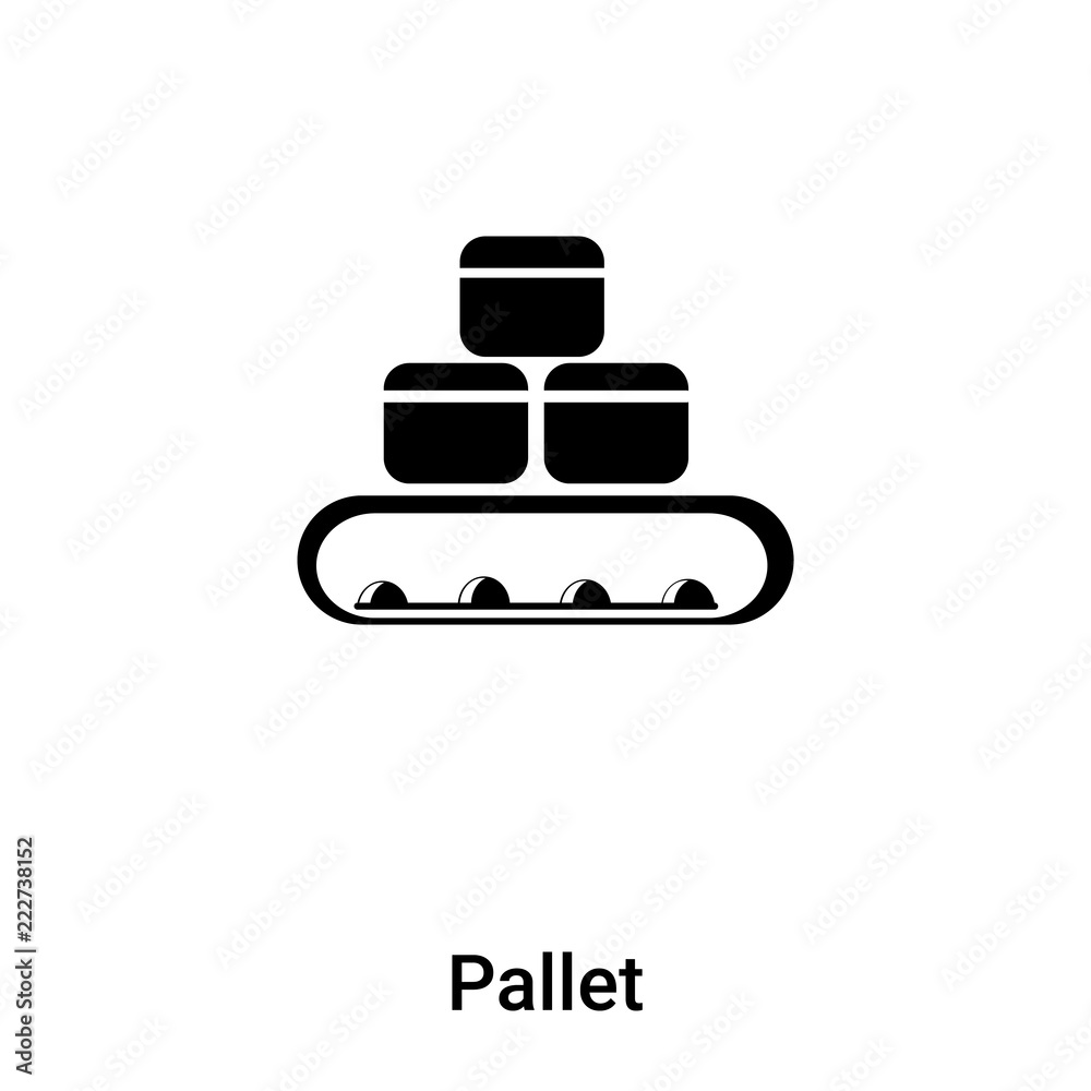 Pallet icon vector isolated on white background, logo concept of Pallet ...
