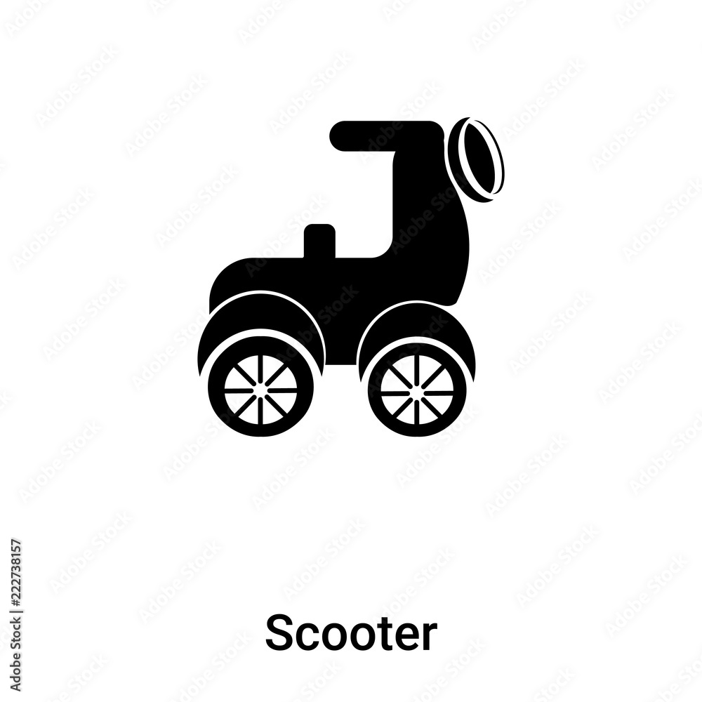 Scooter icon vector isolated on white background, logo concept of ...