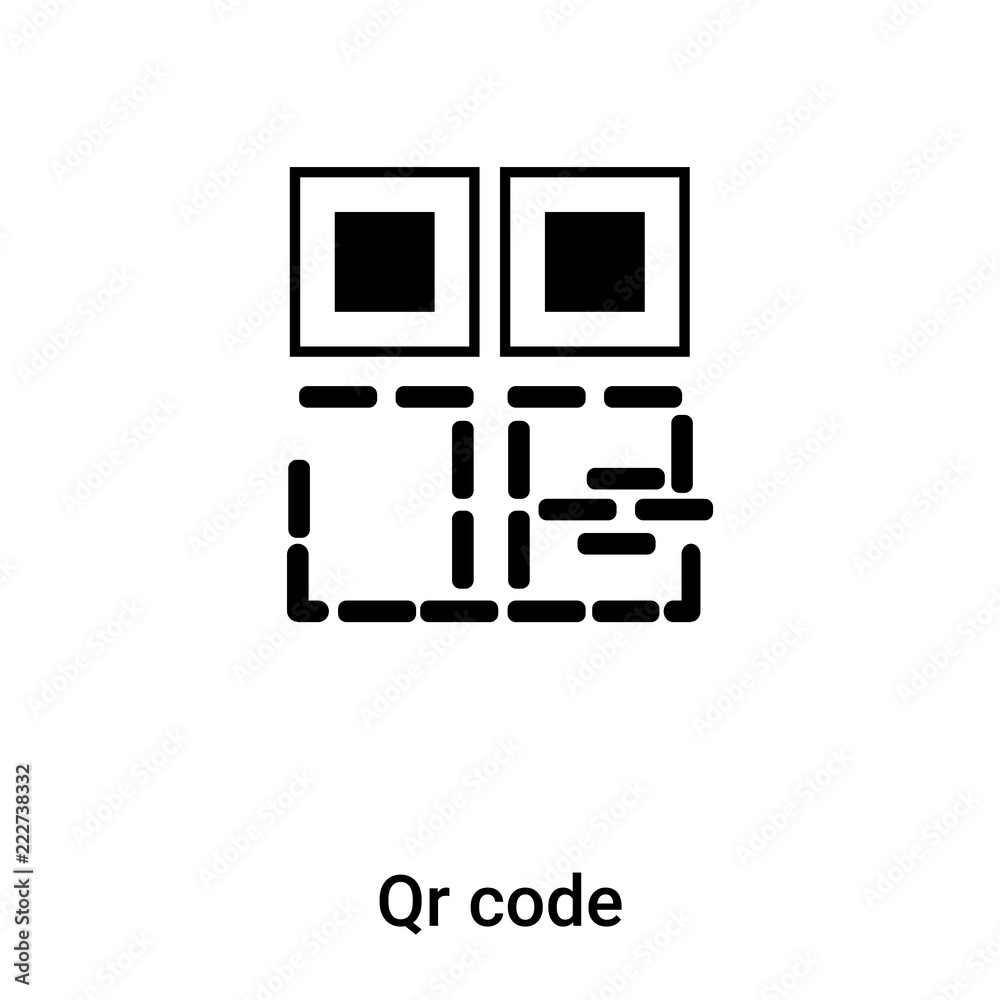 Qr code icon vector isolated on white background, logo concept of Qr ...