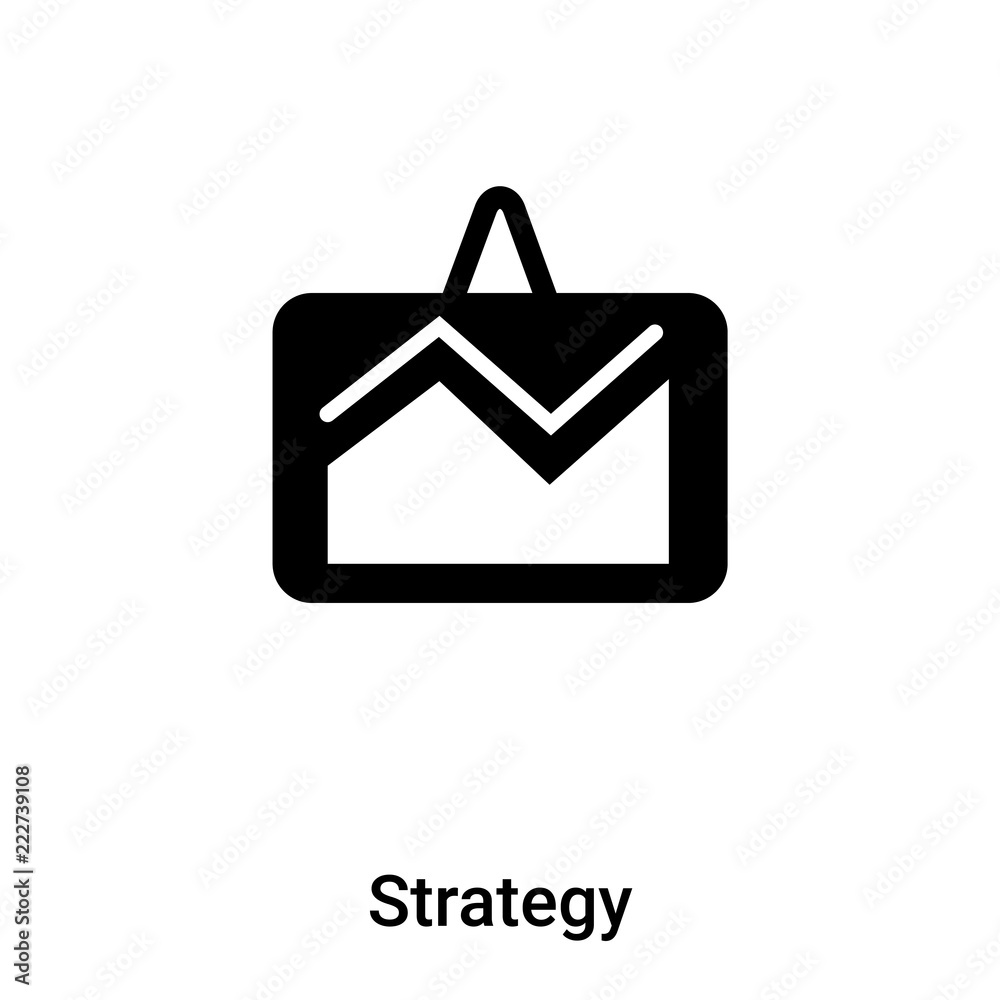 Strategy icon vector isolated on white background, logo concept of ...