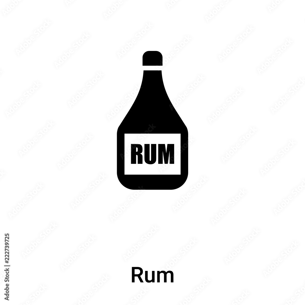 Rum icon vector isolated on white background, logo concept of Rum sign ...