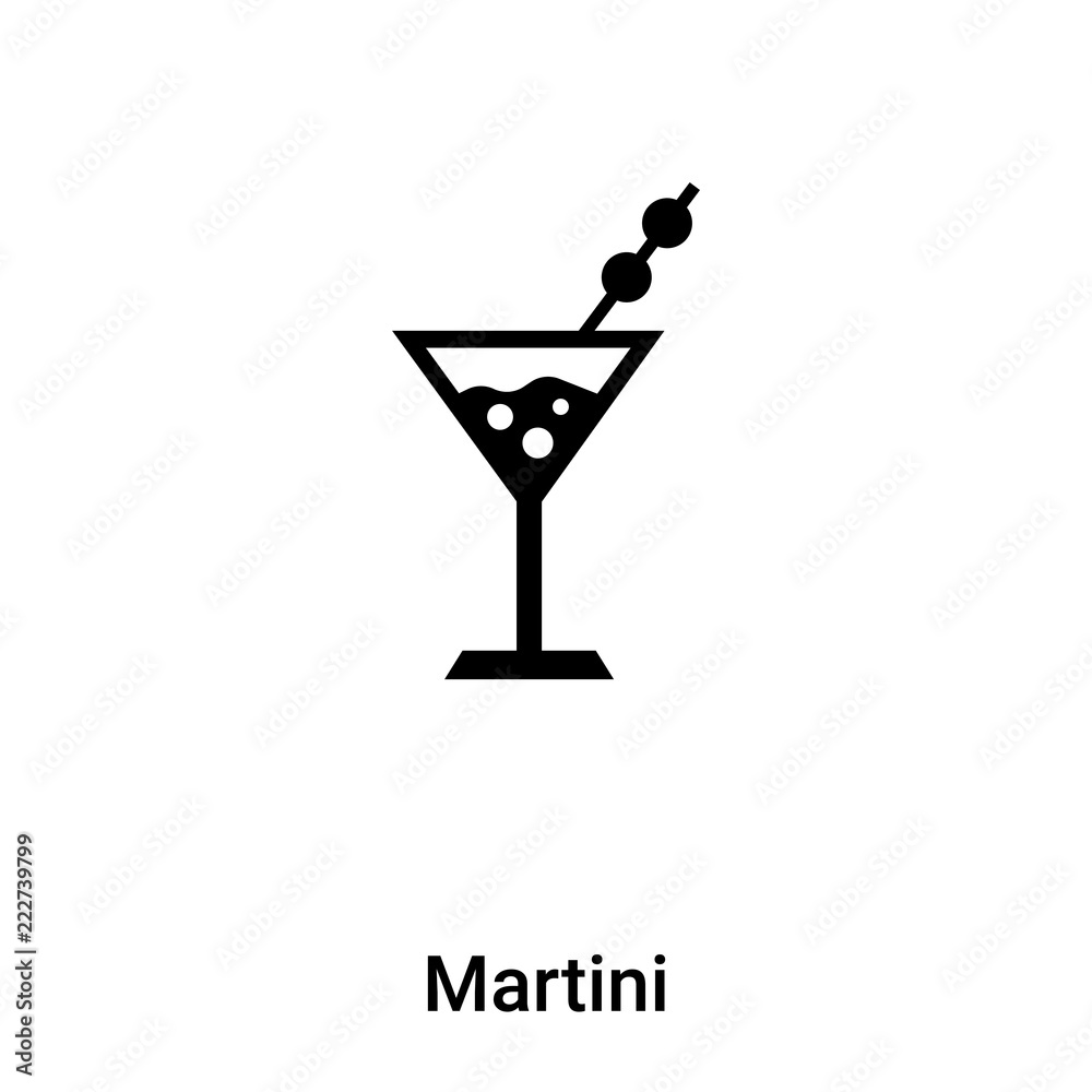 Martini icon vector isolated on white background, logo concept of ...