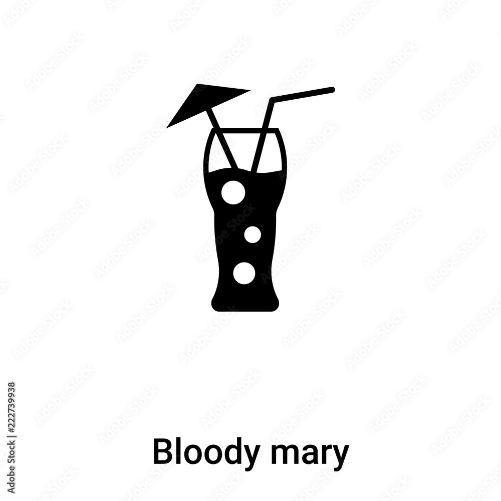 Bloody mary icon vector isolated on white background, logo concept of ...