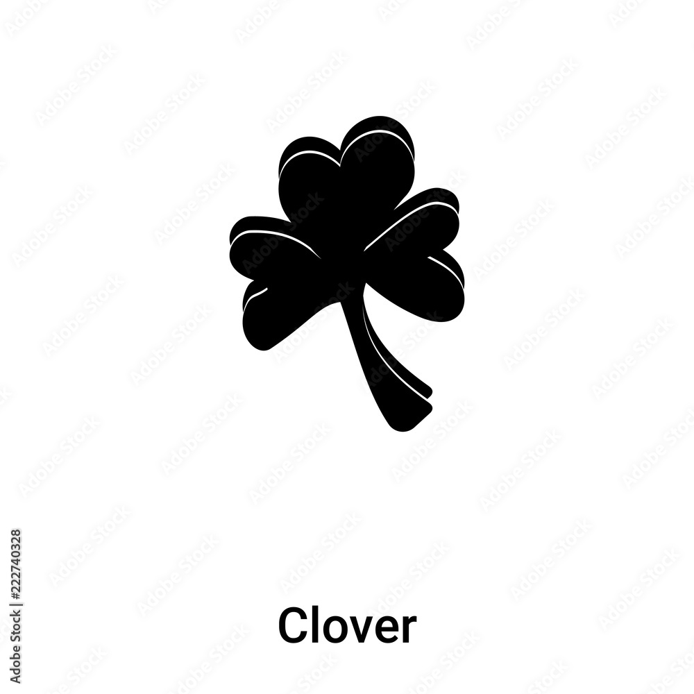 Clover icon vector isolated on white background, logo concept of Clover ...
