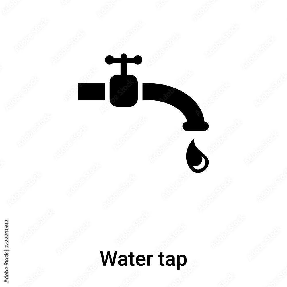 Water tap icon vector isolated on white background, logo concept of ...