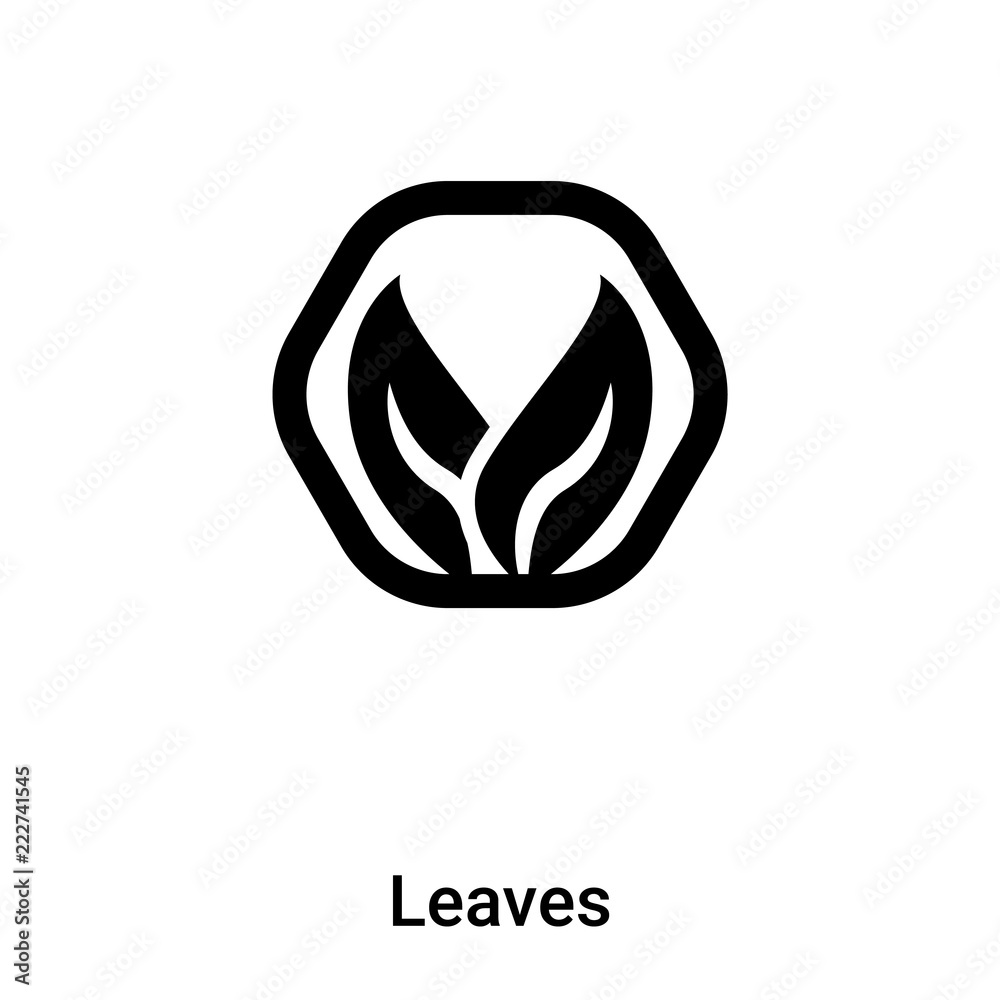 Leaves icon vector isolated on white background, logo concept of Leaves ...
