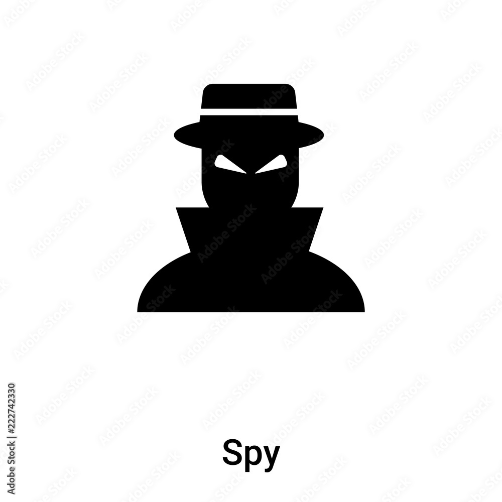 Spy icon vector isolated on white background, logo concept of Spy sign ...