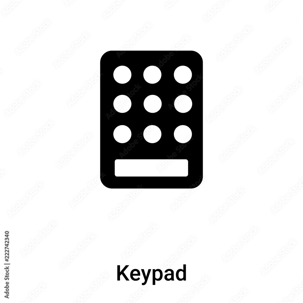 Keypad icon vector isolated on white background, logo concept of Keypad ...