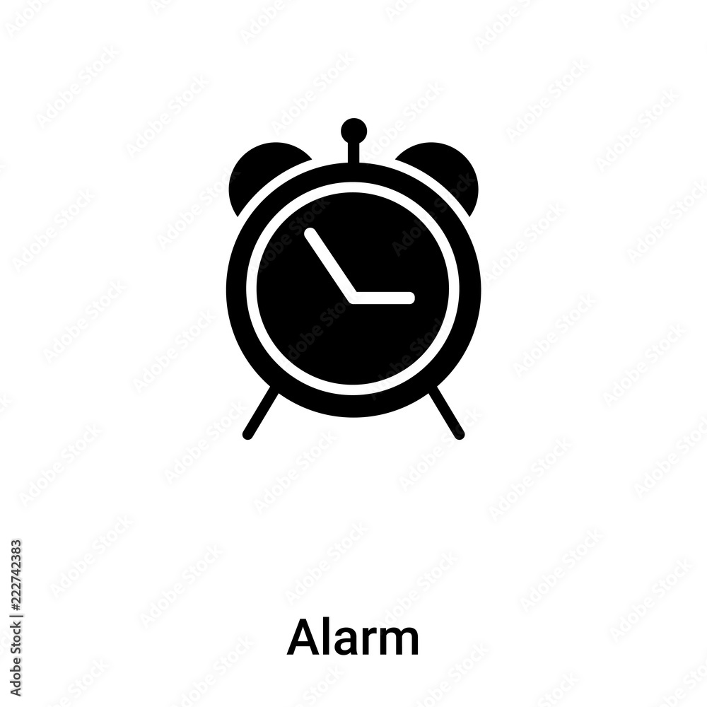 Alarm icon vector isolated on white background, logo concept of Alarm ...