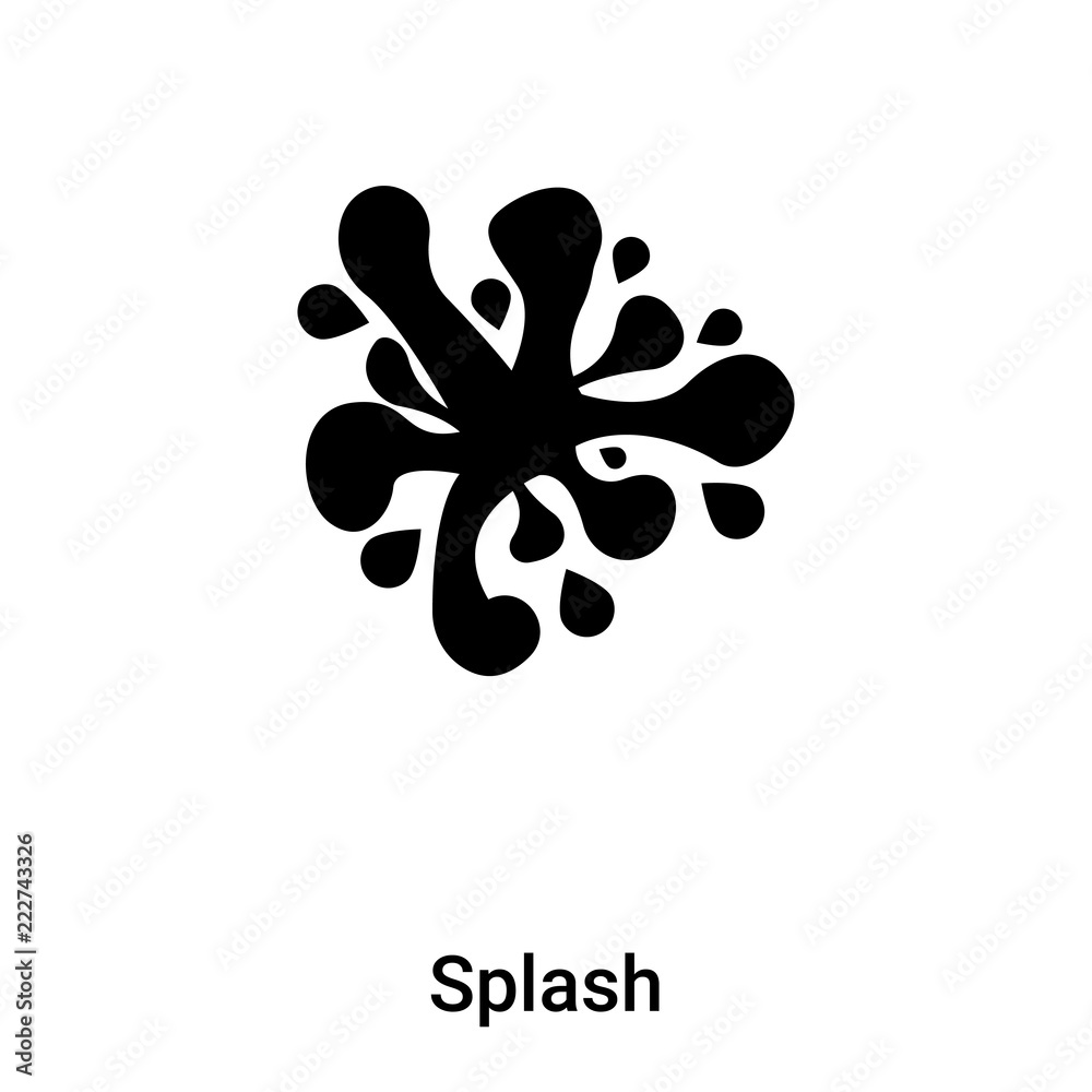 Splash icon vector isolated on white background, logo concept of Splash ...