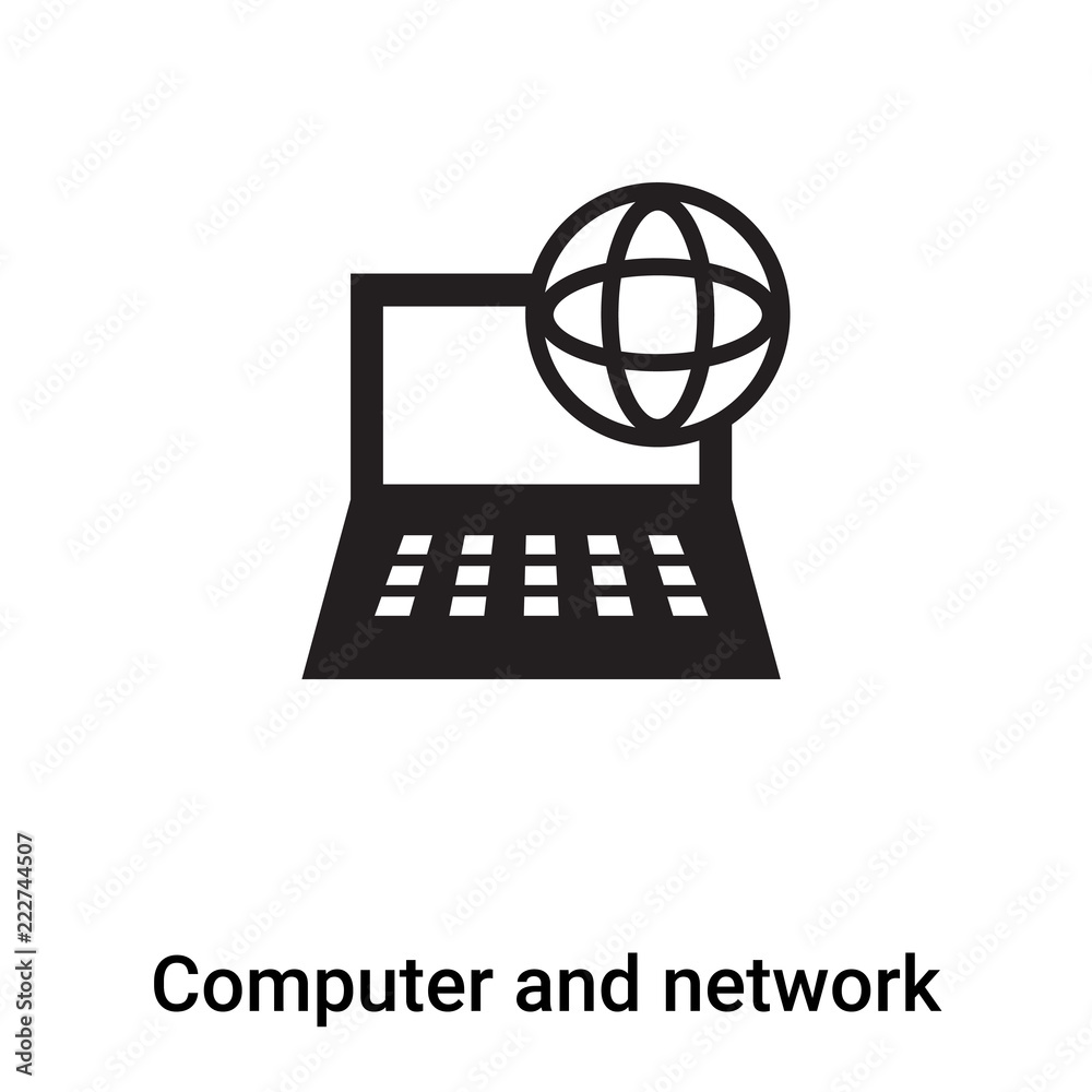 Computer Network Icon Black
