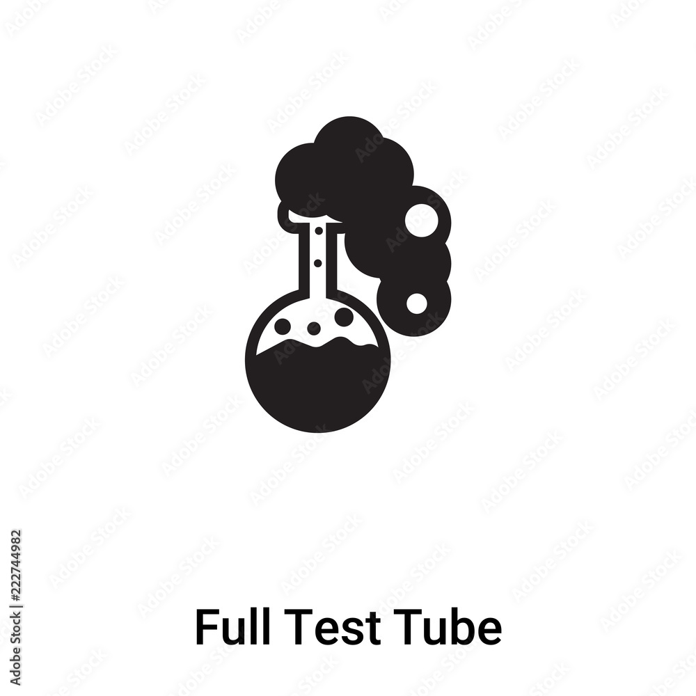 Full Test Tube icon vector isolated on white background, logo concept ...