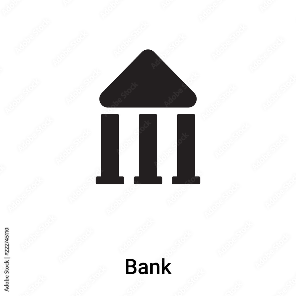 Bank symbol icon vector isolated on white background, logo concept of ...