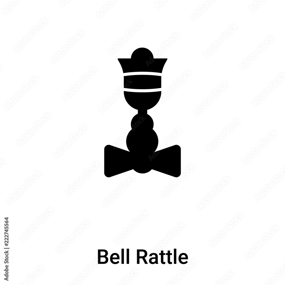 Bell Rattle icon vector isolated on white background, logo concept of ...