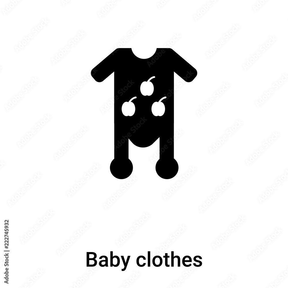 Baby clothes icon vector isolated on white background, logo concept of ...