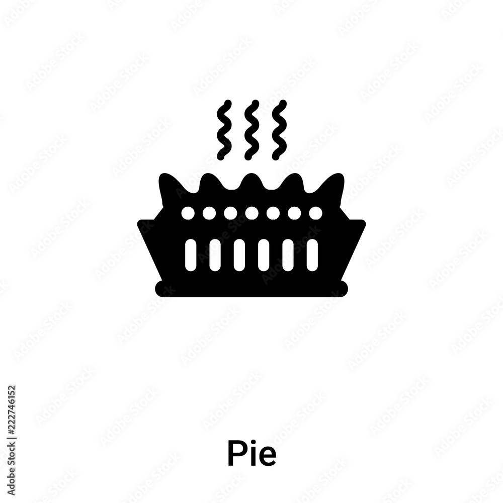 Pie icon vector isolated on white background, logo concept of Pie sign ...