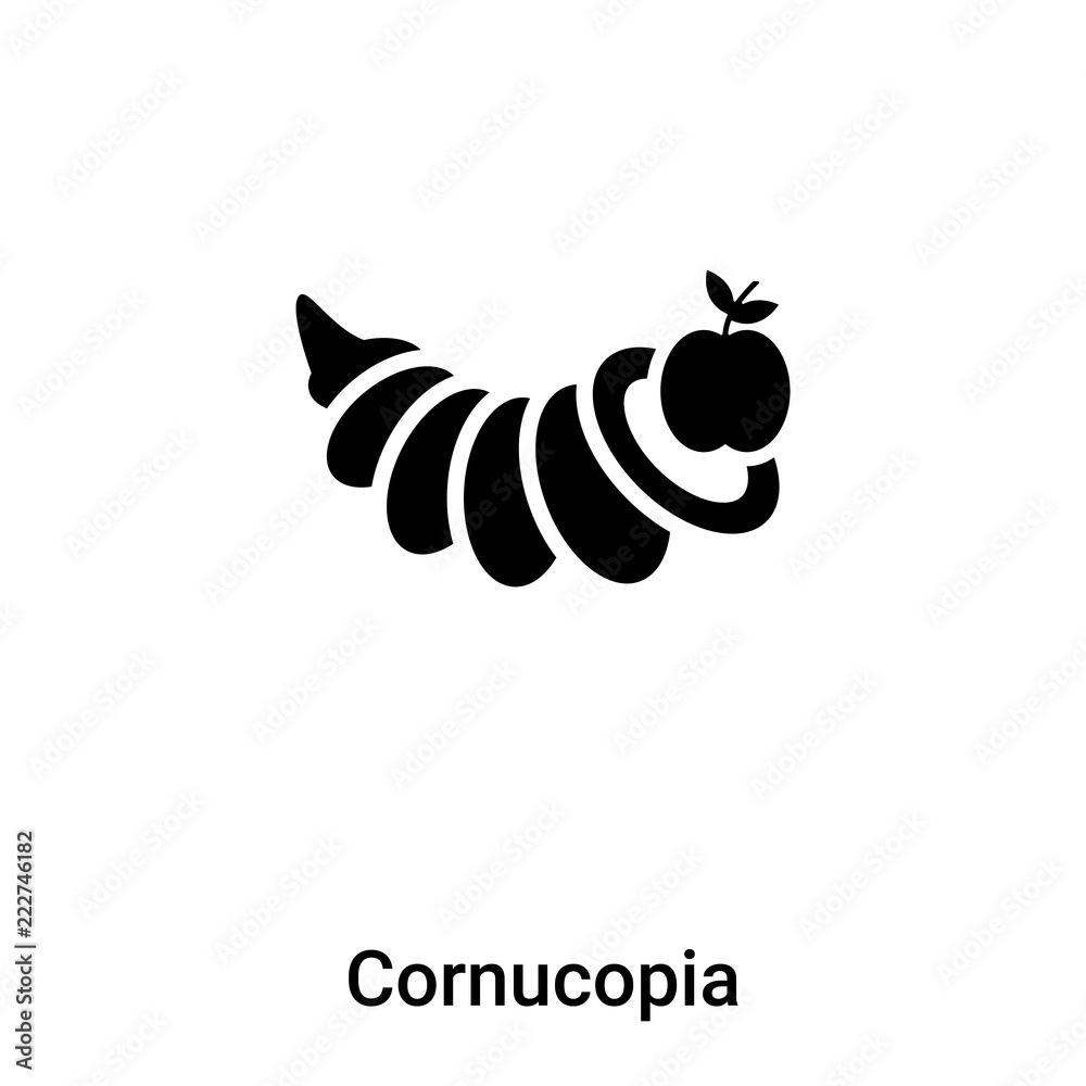 Cornucopia icon vector isolated on white background, logo concept of ...