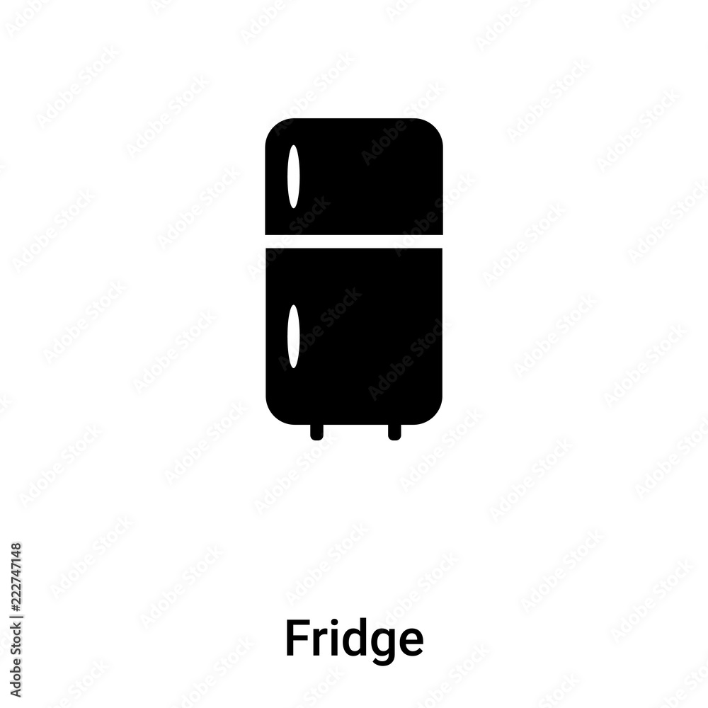 Fridge icon vector isolated on white background, logo concept of Fridge ...