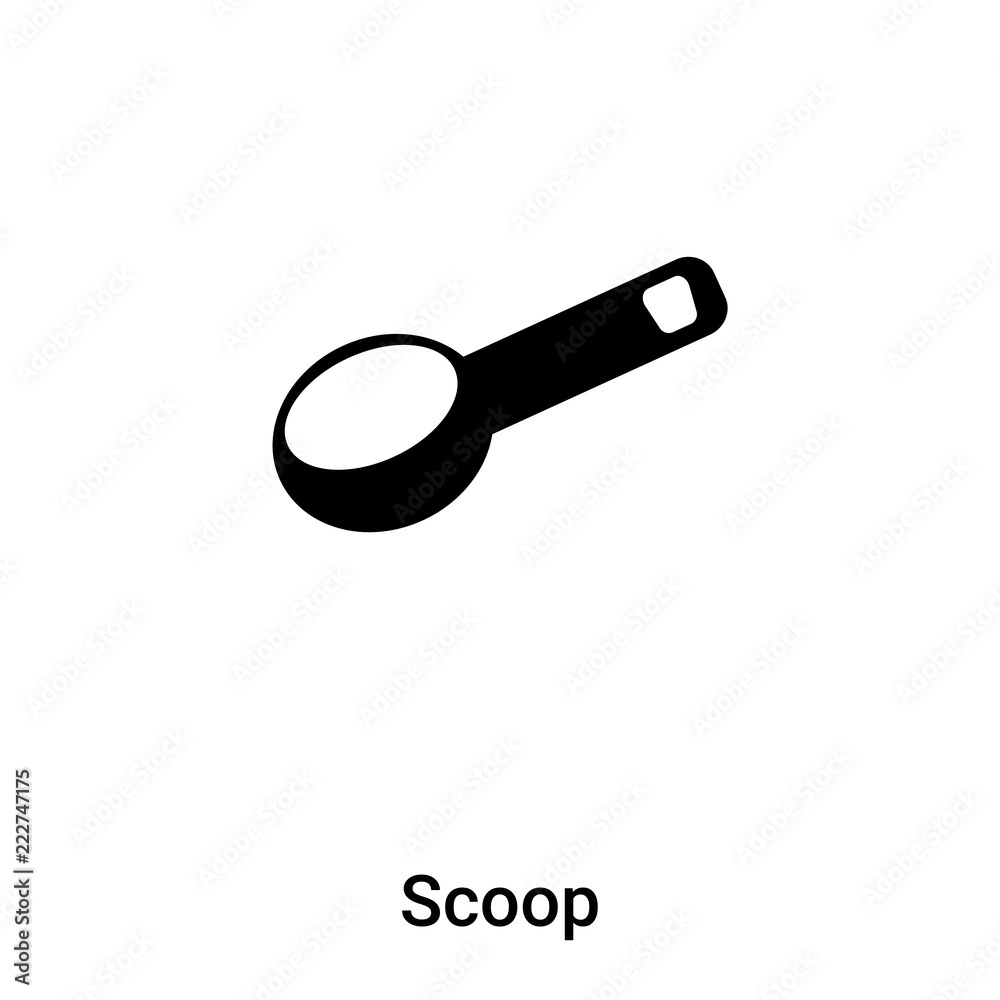 Scoop icon vector isolated on white background, logo concept of Scoop ...