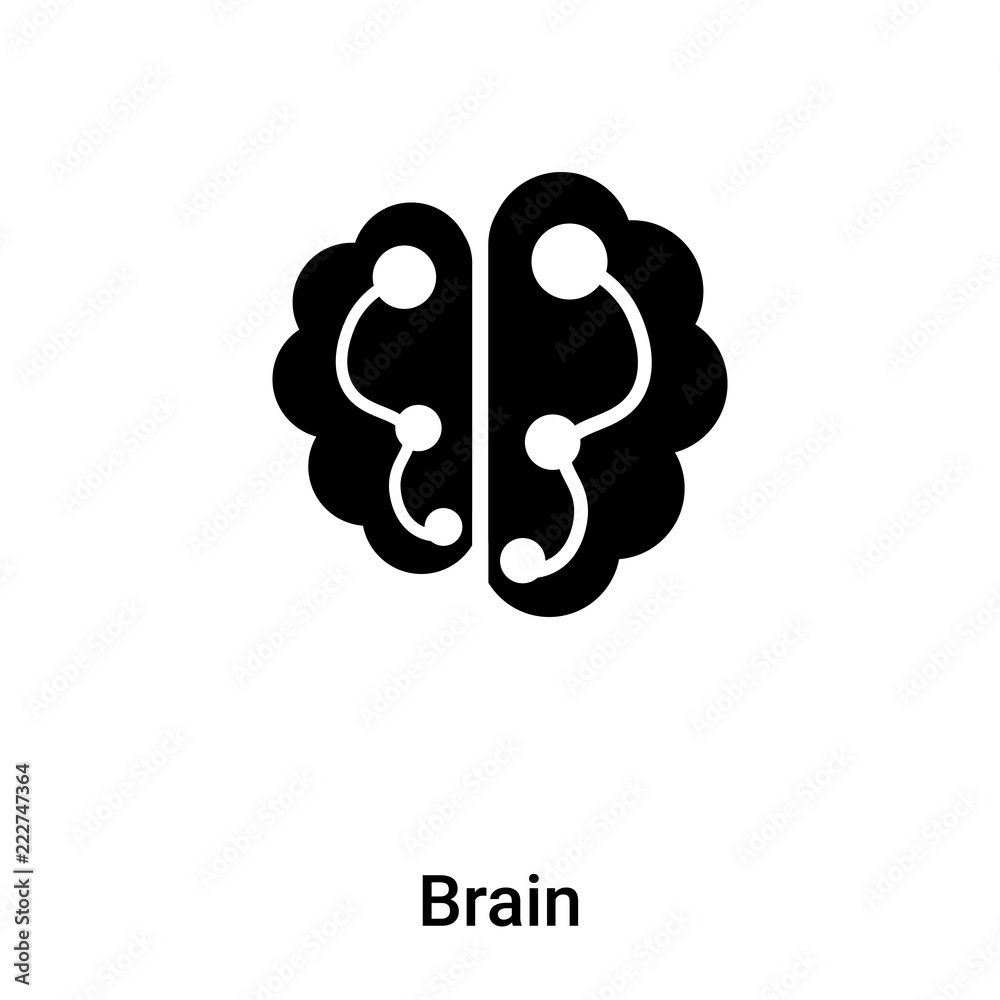 Brain icon vector isolated on white background, logo concept of Brain ...