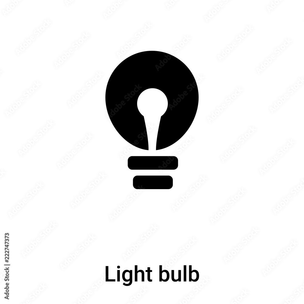 Light bulb icon vector isolated on white background, logo concept of ...