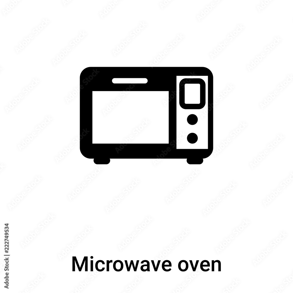 Microwave oven icon vector isolated on white background, logo concept ...