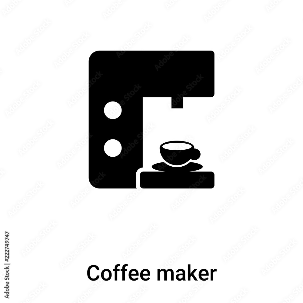 Coffee maker icon vector isolated on white background, logo concept of ...