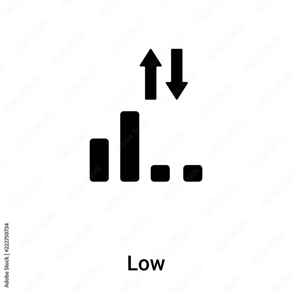 Vetor de Low signal icon vector isolated on white background, logo ...