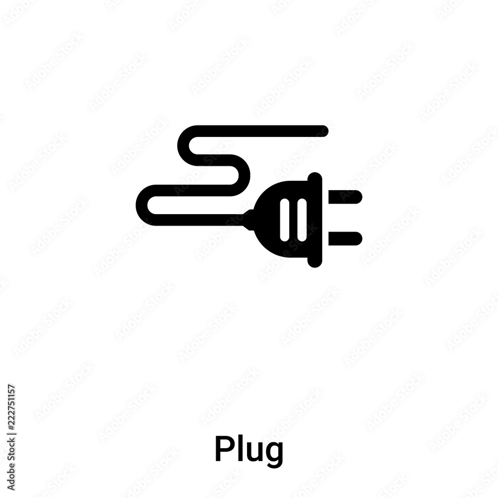 Plug icon vector isolated on white background, logo concept of Plug ...