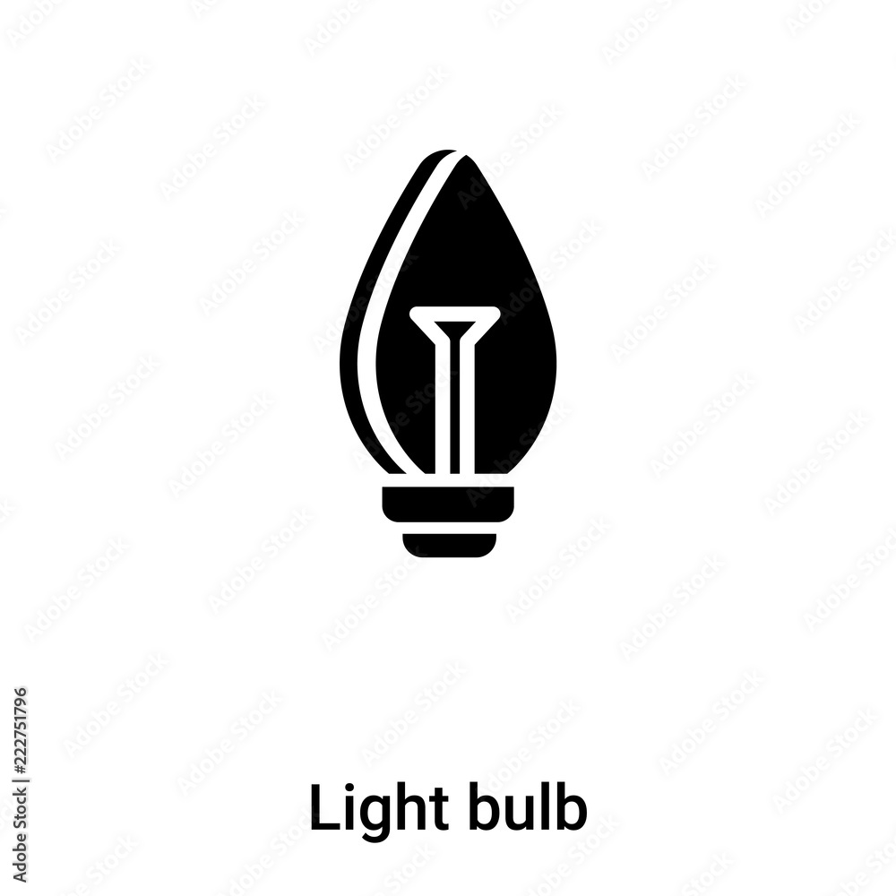 Light bulb icon vector isolated on white background, logo concept of ...