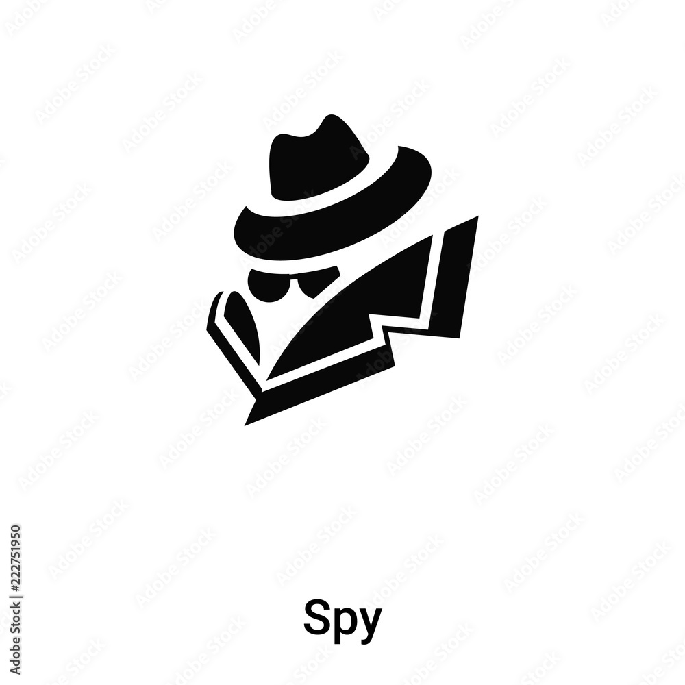 Spy icon vector isolated on white background, logo concept of Spy sign ...