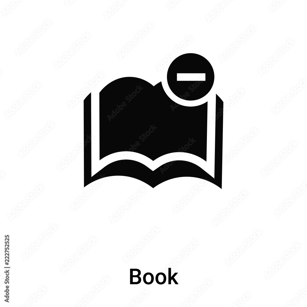 Book icon vector isolated on white background, logo concept of Book ...