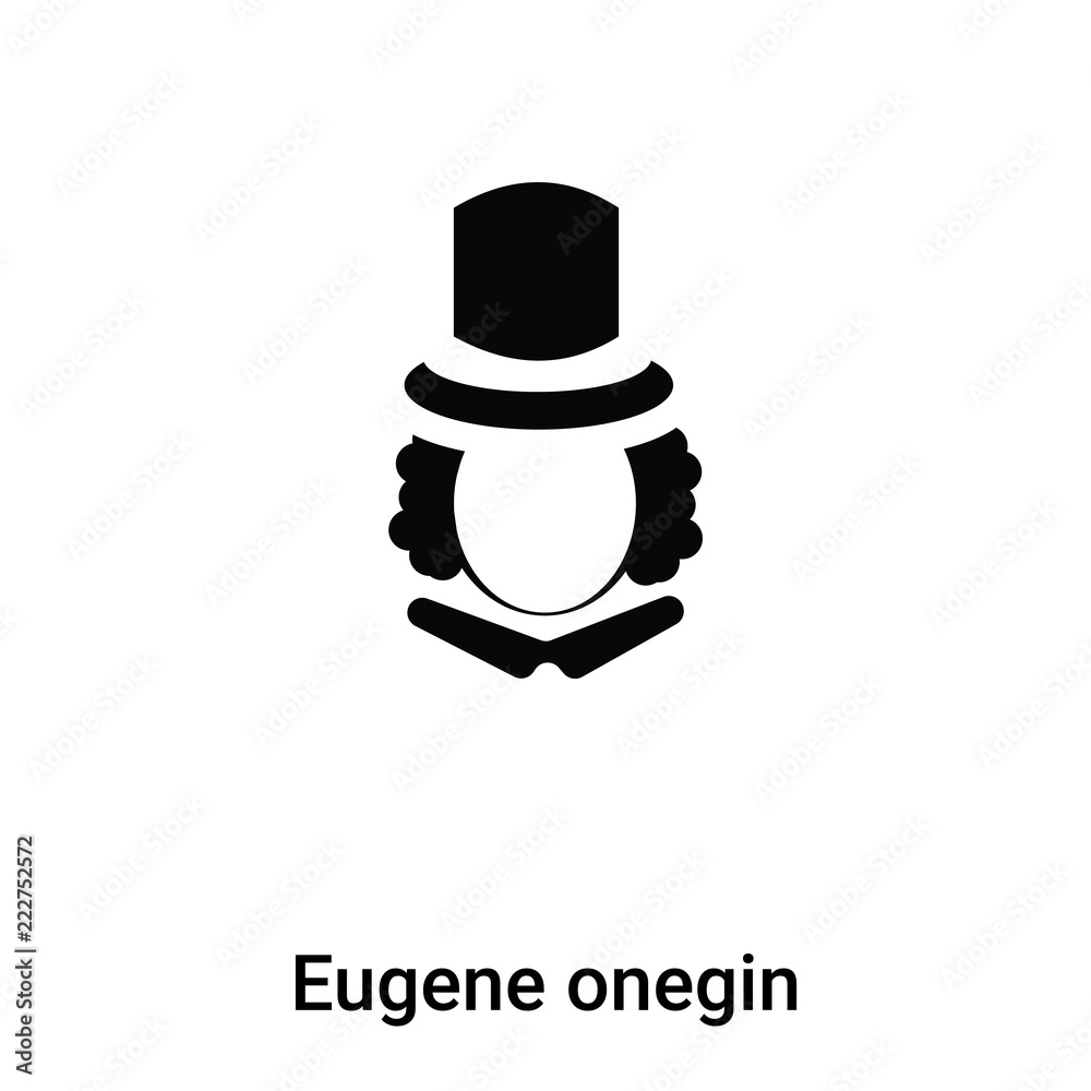 Eugene onegin icon vector isolated on white background, logo concept of ...