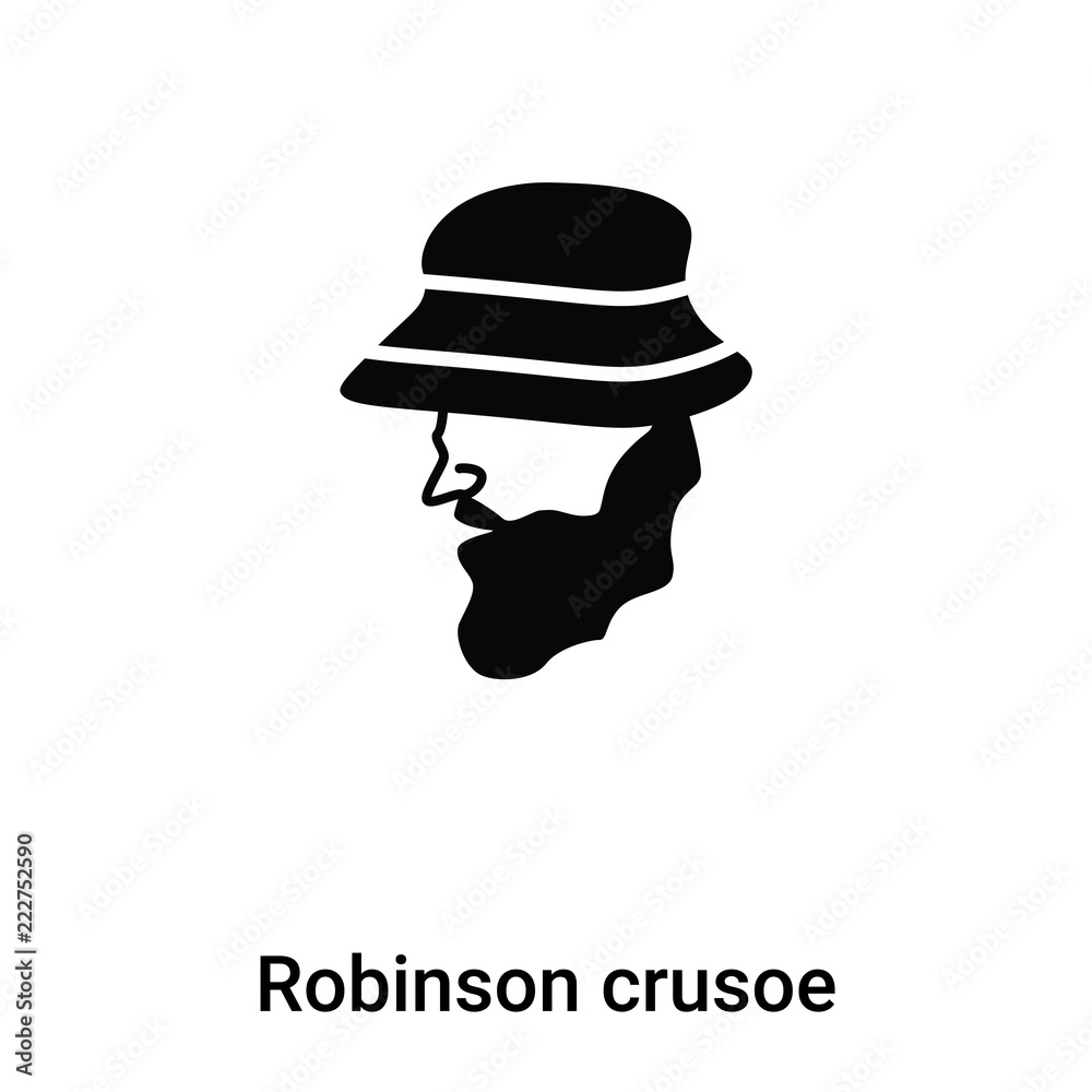 Robinson crusoe icon vector isolated on white background, logo concept ...