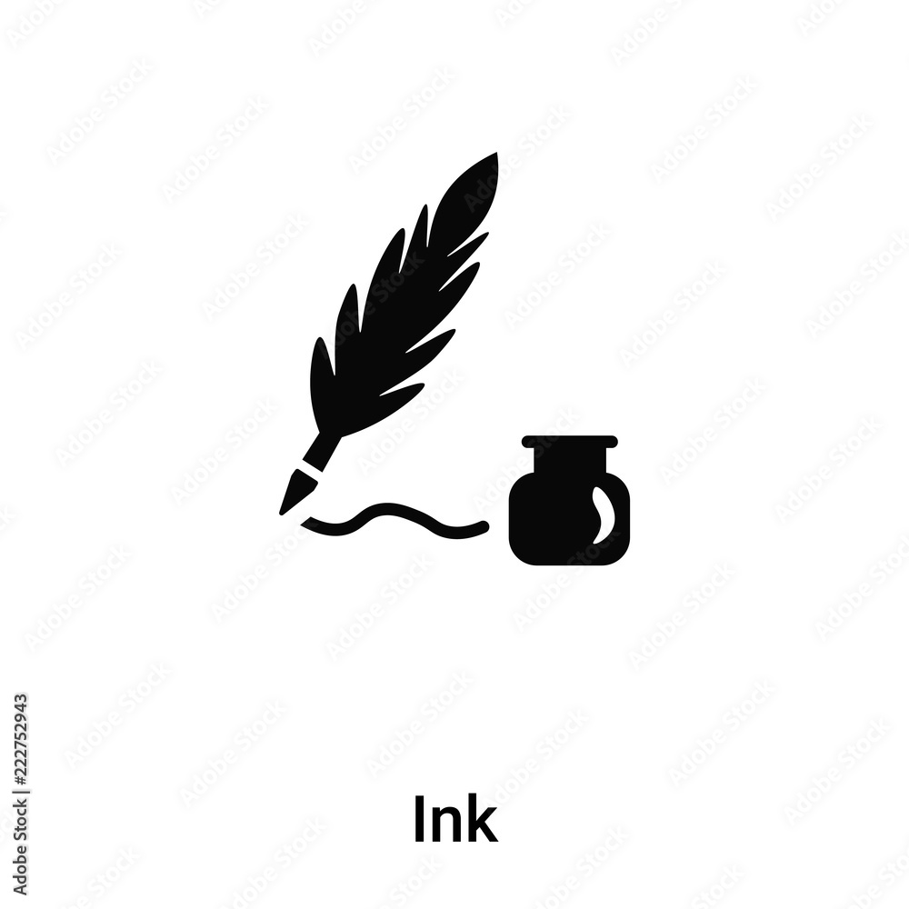 Ink icon vector isolated on white background, logo concept of Ink sign ...