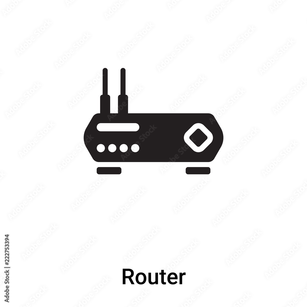 Router icon vector isolated on white background, logo concept of Router ...