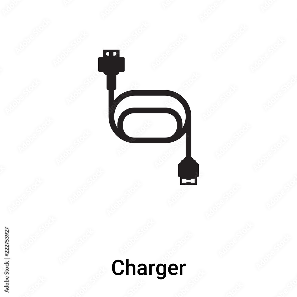 Charger icon vector isolated on white background, logo concept of ...
