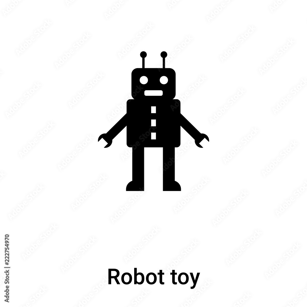Robot toy icon vector isolated on white background, logo concept of ...