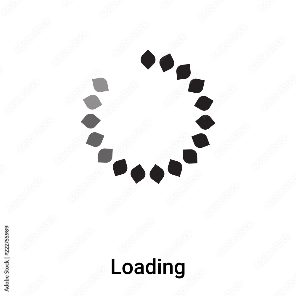 Loading icon vector isolated on white background, logo concept of ...
