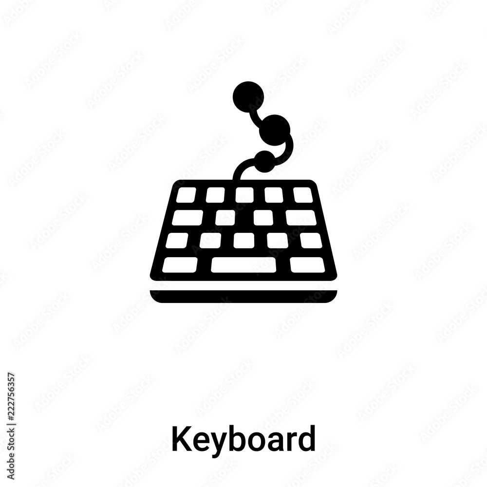 Keyboard icon vector isolated on white background, logo concept of ...